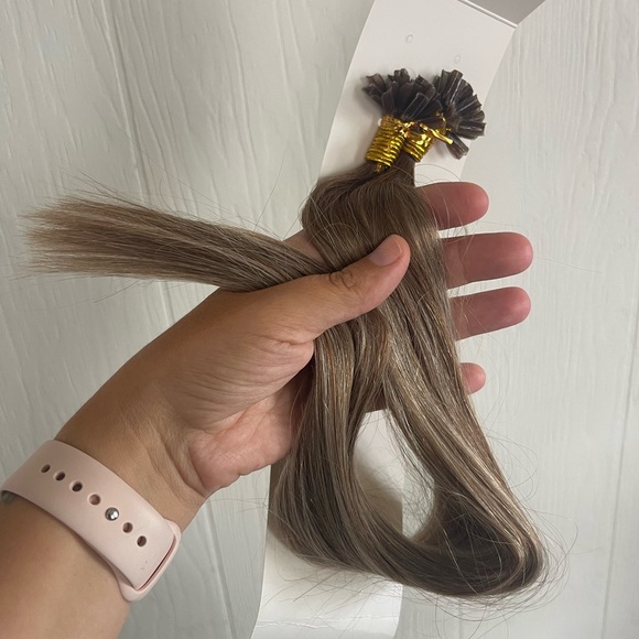 LaaVoo | Hair | Keratin U Tip Balayage Human Hair Extensions Light Brown 5g50s 20 Inch | Poshmark